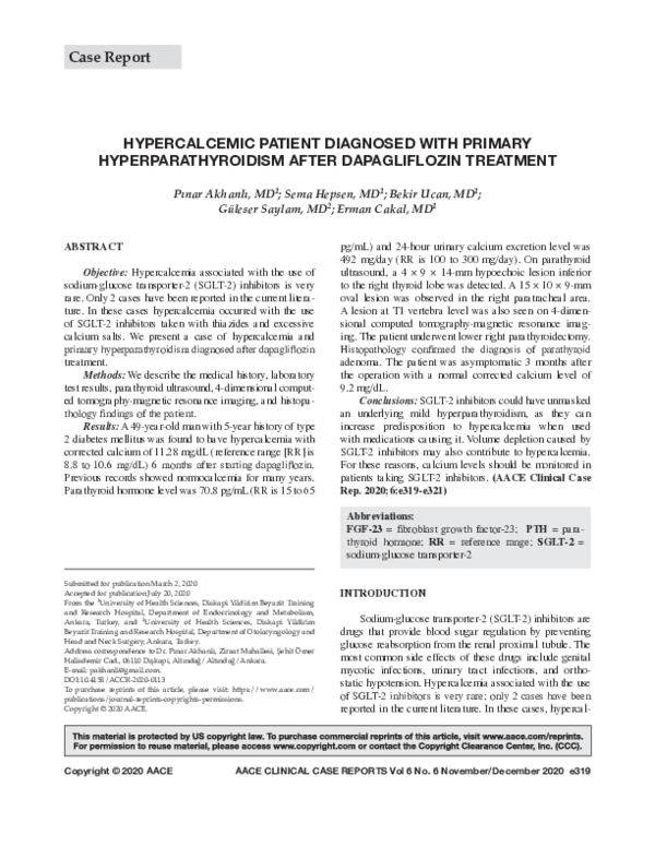 (PDF) Hypercalcemic Patient Diagnosed with Primary Hyperparathyroidism ...
