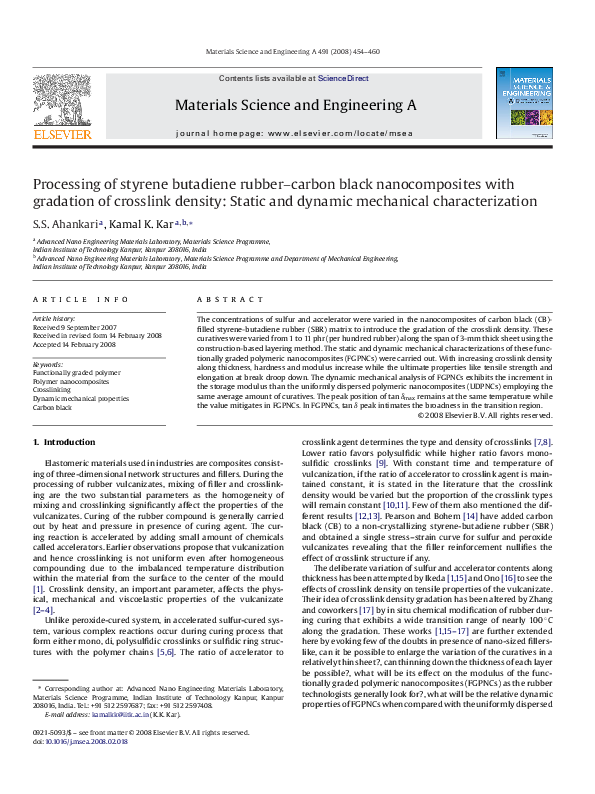 (PDF) Processing of styrene butadiene rubber–carbon black ...