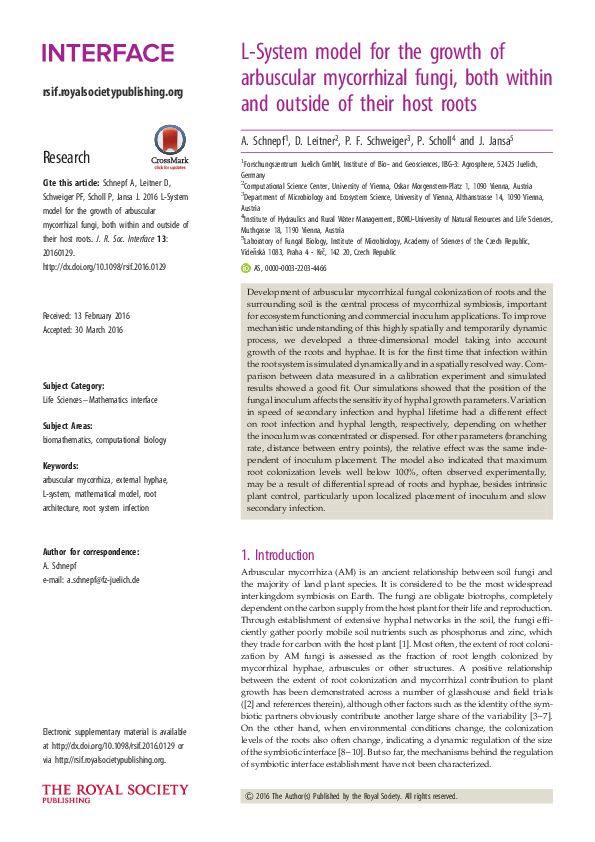 (PDF) L-System model for the growth of arbuscular mycorrhizal fungi, both within and outside of ...