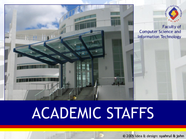 (PDF) Slaid Pengenalan Staf FSKTM sempena MAP 2004/2005 | Syahrul Nizam ...