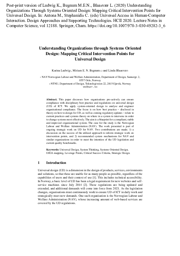 (PDF) Understanding Organizations Through Systems Oriented Design ...