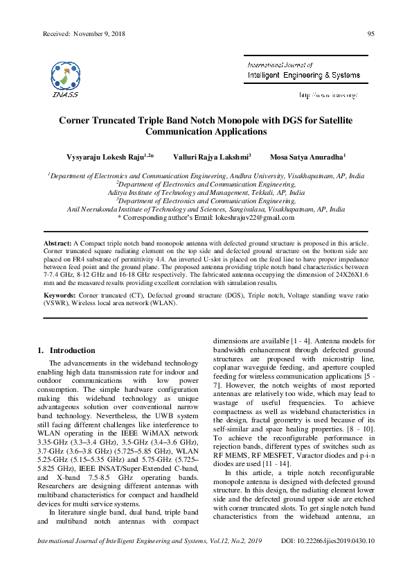 (PDF) Corner Truncated Triple Band Notch Monopole with DGS for ...