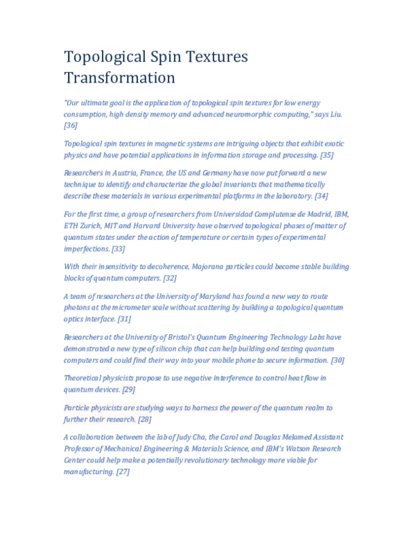 (PDF) Topological Spin Textures Transformation