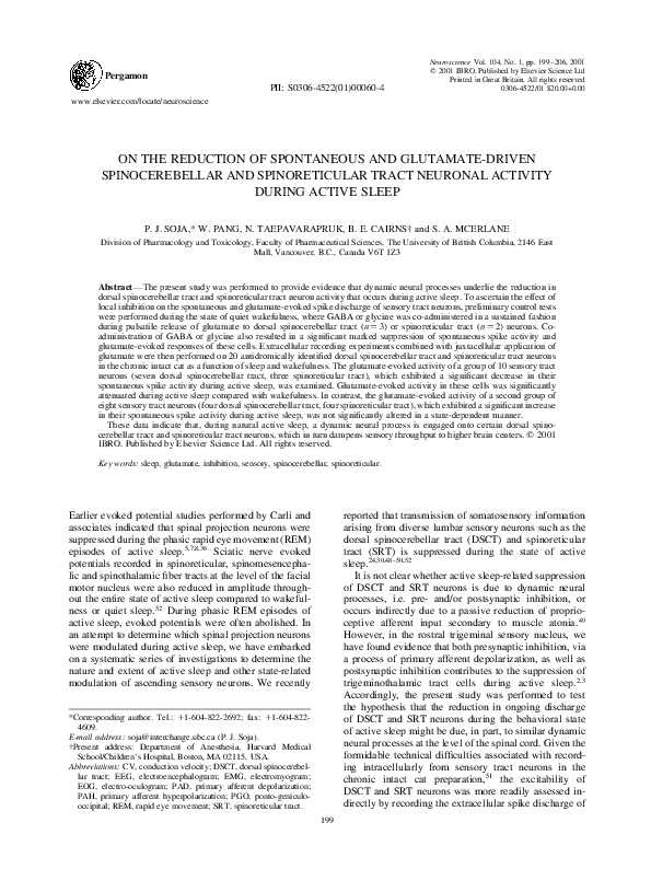 (PDF) On the reduction of spontaneous and glutamate-driven ...