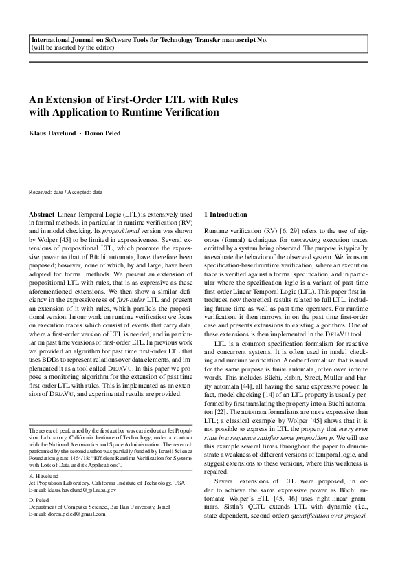 An extension of first-order LTL with rules with application to runtime verification