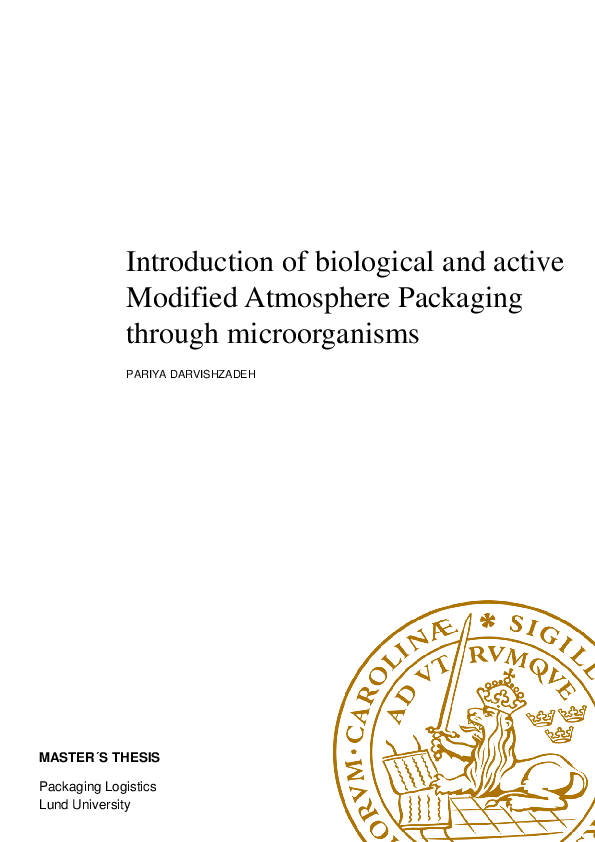 (PDF) Introduction of biological and active Modified Atmosphere Packaging through microorganisms