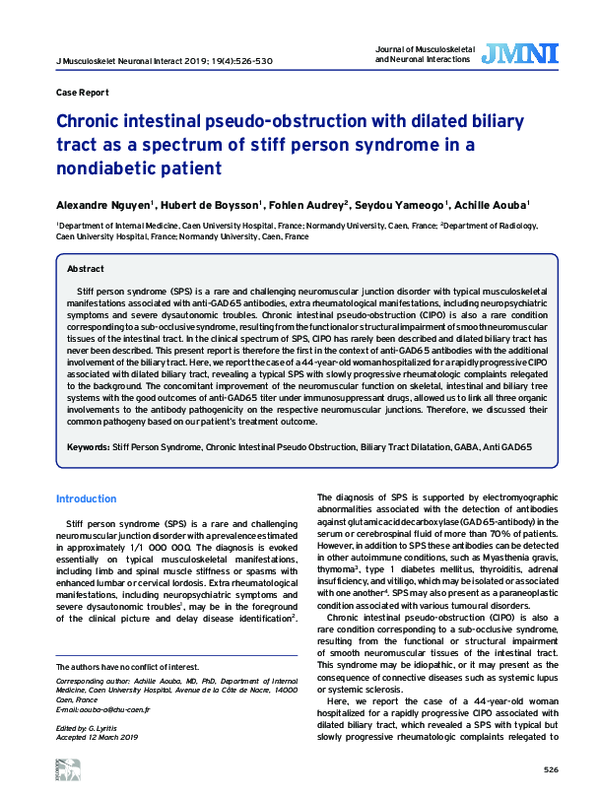 (PDF) Chronic intestinal pseudo-obstruction with dilated biliary tract ...