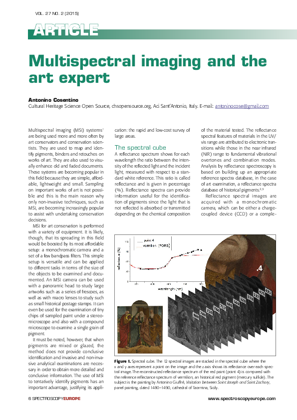 (PDF) Multispectral imaging and the art expert