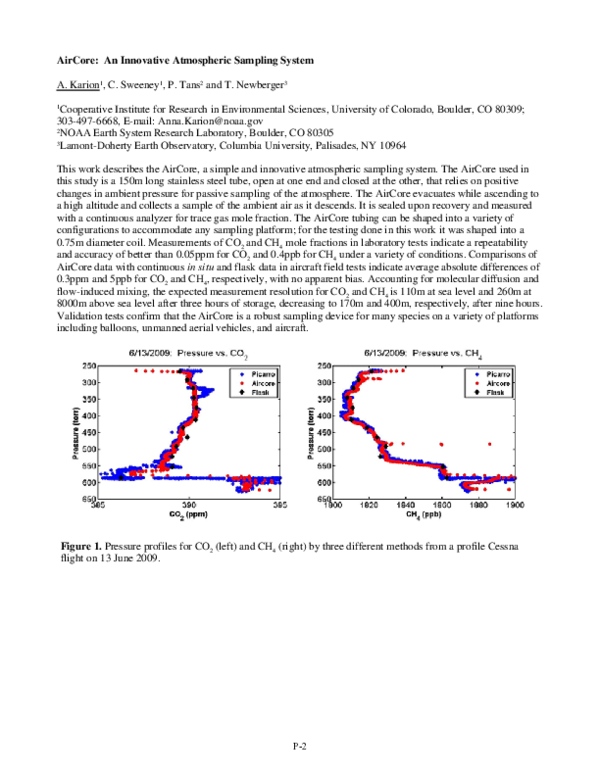 (PDF) AirCore: An Innovative Atmospheric Sampling System