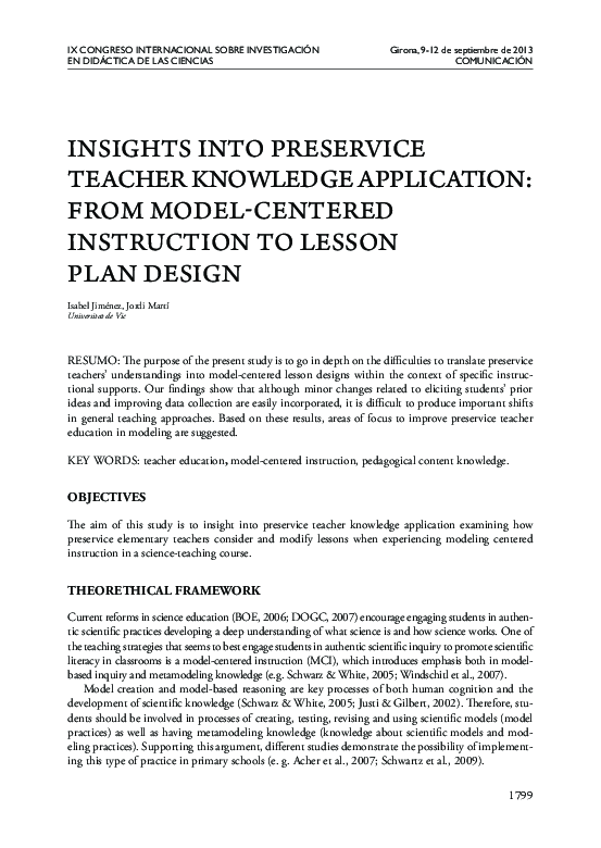 (PDF) Insights Into Preservice Teacher Knowledge Application: From ...