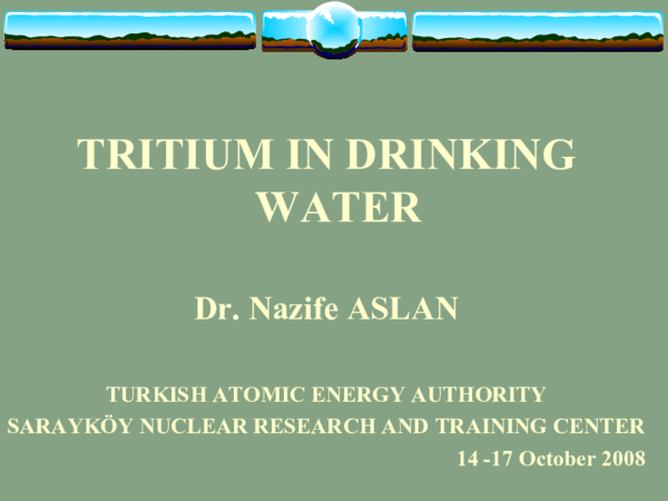 Tritium in drinking water