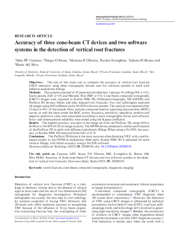 (PDF) Accuracy of three cone-beam CT devices and two software systems ...
