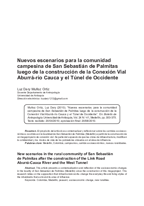 (PDF) Nuevos escenarios para la comunidad campesina de San Sebastián de ...