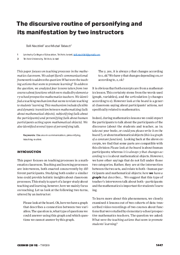 (PDF) The discursive routine of personifying and its manifestation by ...