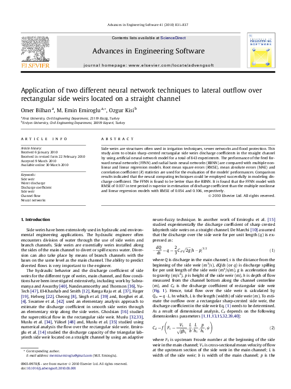 (PDF) Application of two different neural network techniques to lateral ...