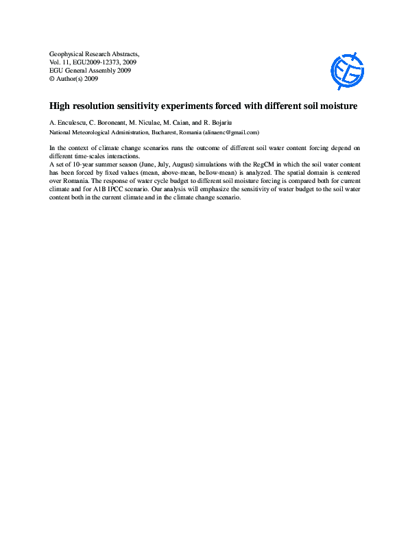 (PDF) High resolution sensitivity experiments forced with different ...