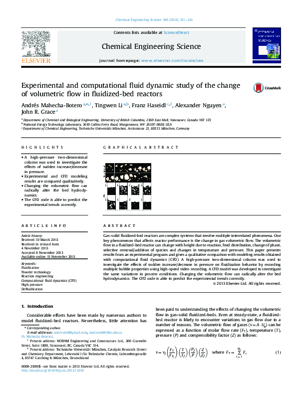 (PDF) Experimental and computational fluid dynamic study of the change of volumetric flow in ...