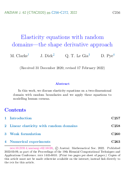 (PDF) Elasticity equations with random domains—the shape derivative ...