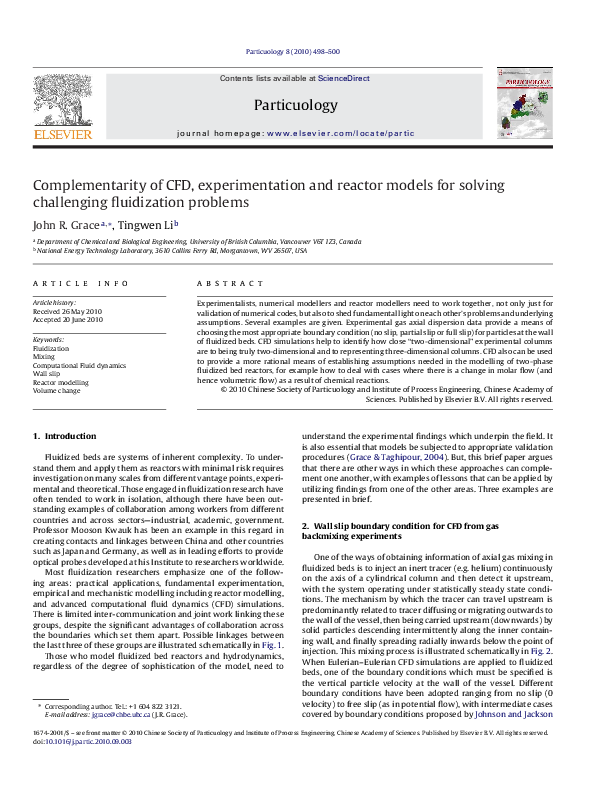 (PDF) Integrating CFD, Experiments, and Reactor Models