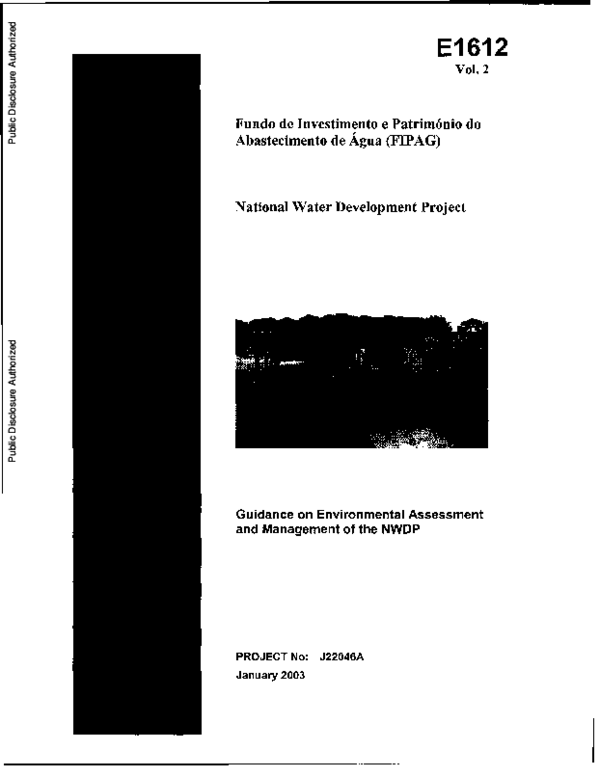 (PDF) Guidance on environmental assessment and management of the NWDP
