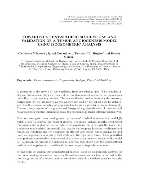 (PDF) Towards patient-specific simulations and validation of a tumor angiogenesis model using ...