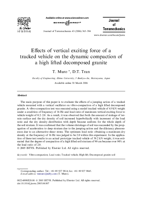 (PDF) Effects of vertical exciting force of a tracked vehicle on the ...