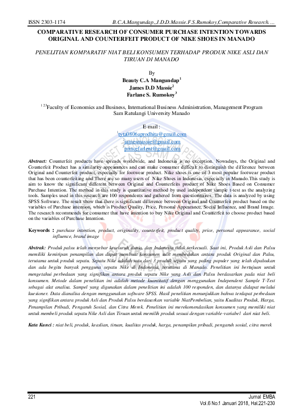 (PDF) Comparative Research of Consumer Purchase Intention Towards ...