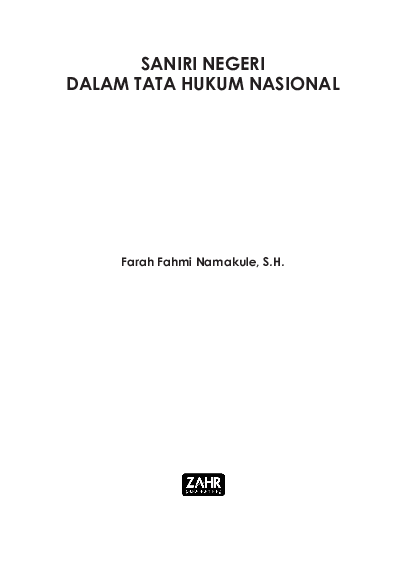 (PDF) SANIRI NEGERI DALAM TATA HUKUM NASIONAL