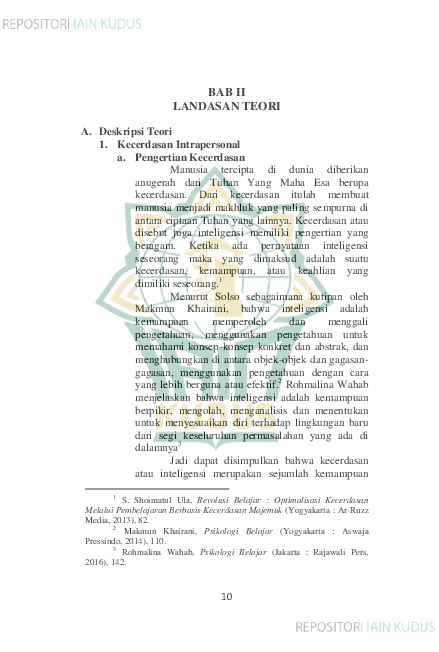 (PDF) Pengaruh Kecerdasan Intrapersonal Terhadap Kemandirian dan Hasil Belajar Siswa pada Mata ...