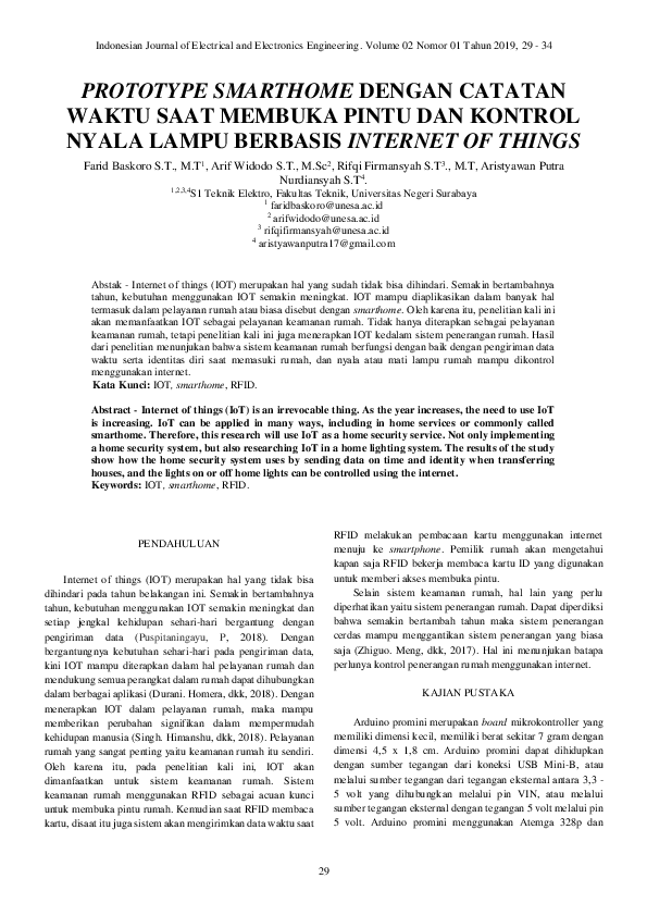 (PDF) Prototype Smarthome Dengan Catatan Waktu Saat Membuka Pintu Dan Kontrol Nyala Lampu ...