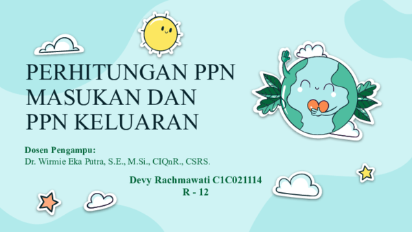 (PPT) PPT PERHITUNGAN PPN MASUKAN DAN KELUARAN