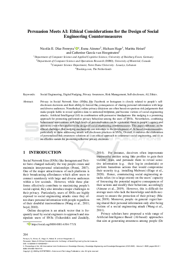 (PDF) Persuasion Meets AI: Ethical Considerations for the Design of ...