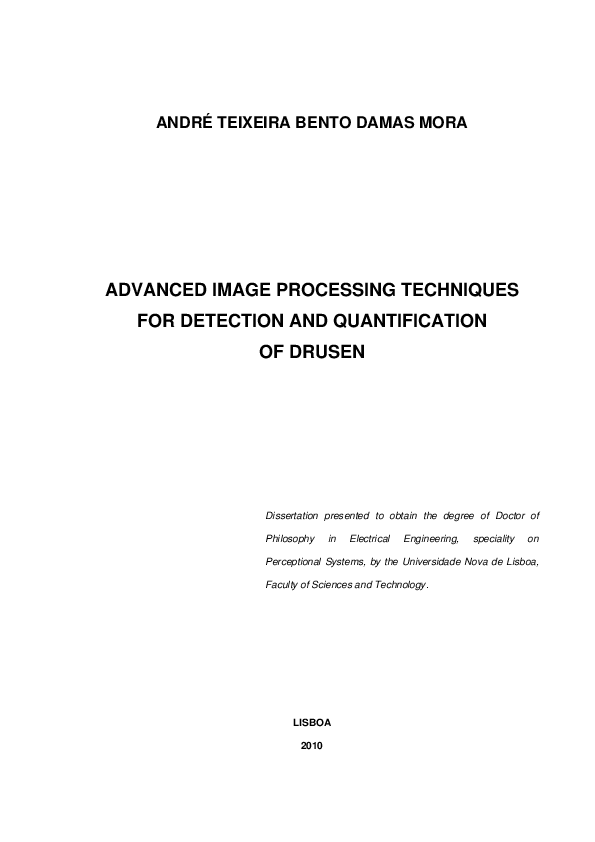 (PDF) Advanced image processing techniques for detection and quantification of drusen | Andre ...