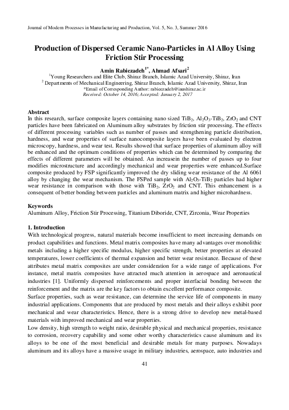 (PDF) Production of Dispersed Ceramic Nano-Particles in Al Alloy Using ...