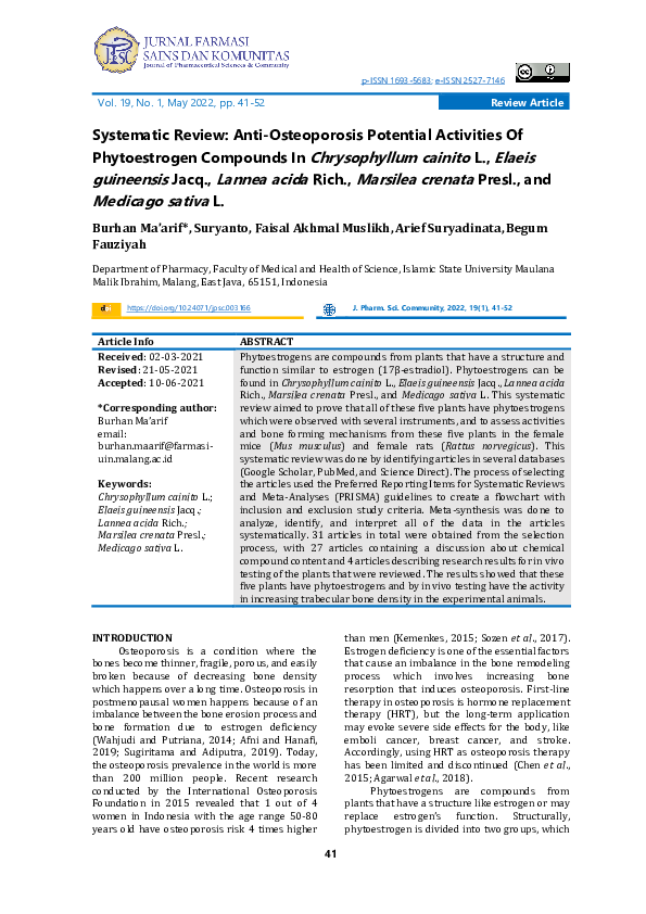 (PDF) Systematic Review: Anti-Osteoporosis Potential Activities Of ...