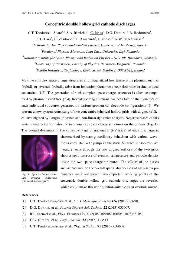 (PDF) Concentric double hollow grid cathode discharges