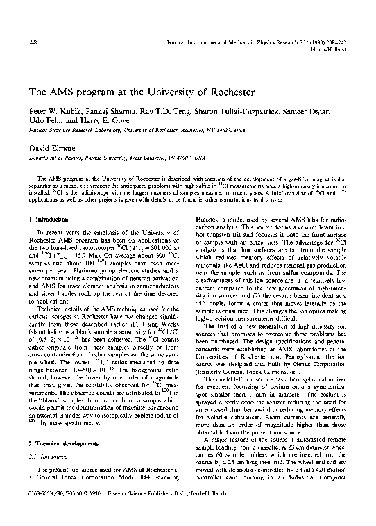 (PDF) The AMS program at the University of Rochester
