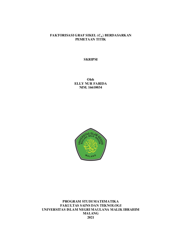 (PDF) Faktorisasi Graf Sikel (Cn) Berdasarkan Pemetaan Titik
