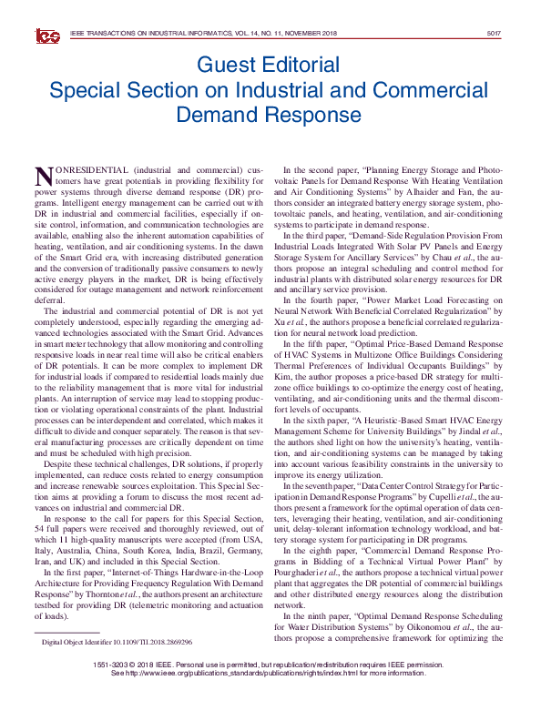 (PDF) Guest Editorial Special Section on Industrial Control ...