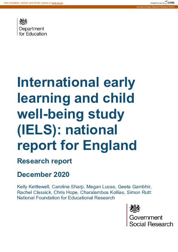 (PDF) International early learning and child well-being study(IELS ...