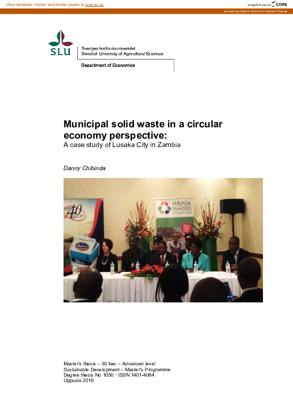 (PDF) Municipal solid waste in a circular economy perspective