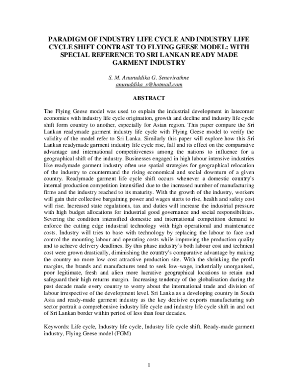 (PDF) Paradigm of Industry Life Cycle and Industry Life Cycle Shift ...