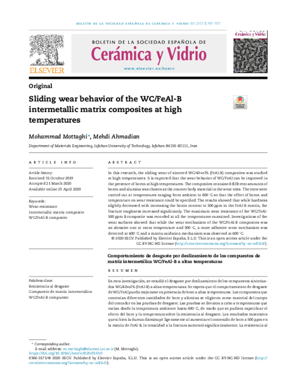 (PDF) Sliding wear behavior of the WC/FeAl-B intermetallic matrix ...