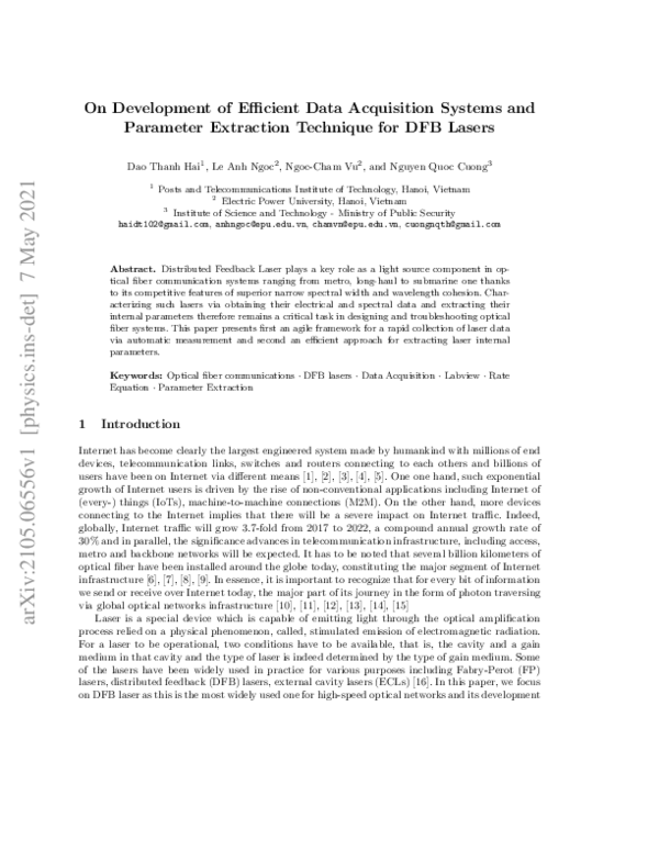 Pdf On Development Of Efficient Data Acquisition Systems And