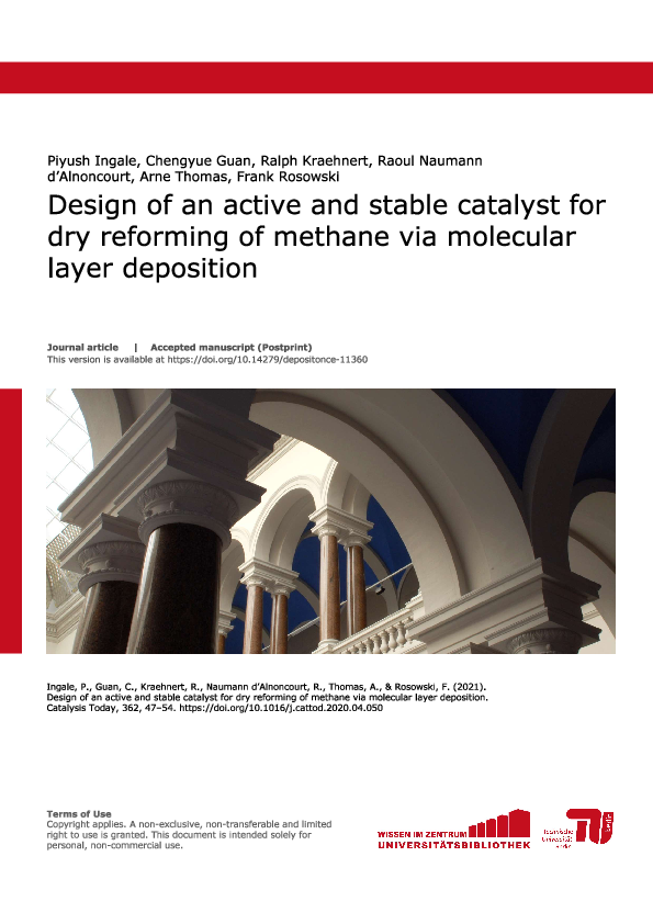 (PDF) Design of an active and stable catalyst for dry reforming of ...