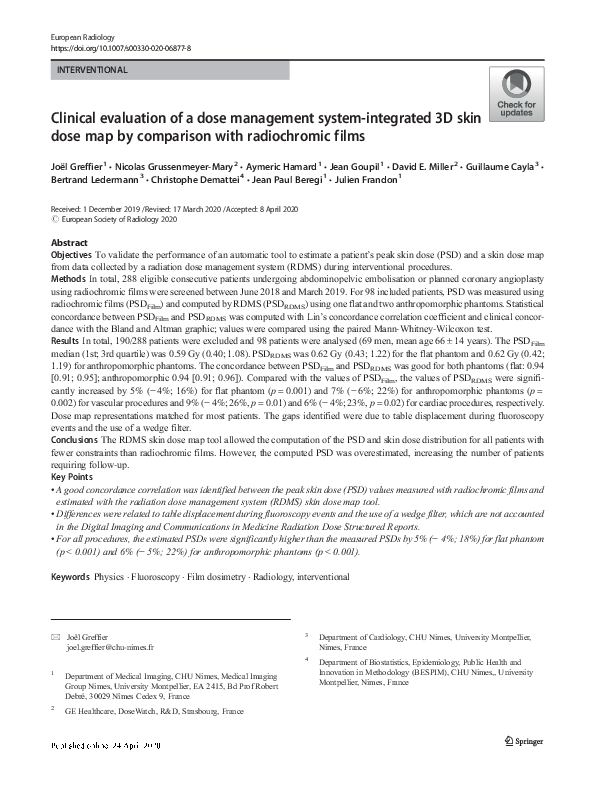 (PDF) Clinical evaluation of a dose management system-integrated 3D ...