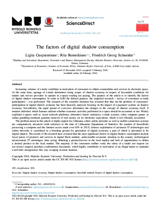 (PDF) The factors of digital shadow consumption