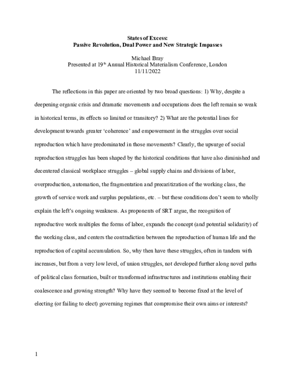 (DOC) States of Excess: Passive Revolution, Dual Power and New ...