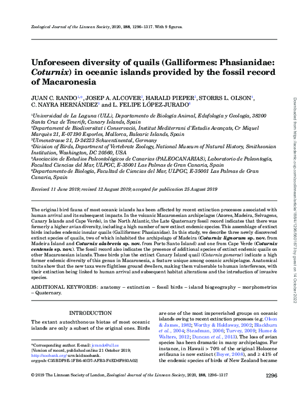 (PDF) Unforeseen diversity of quails (Galliformes: Phasianidae ...