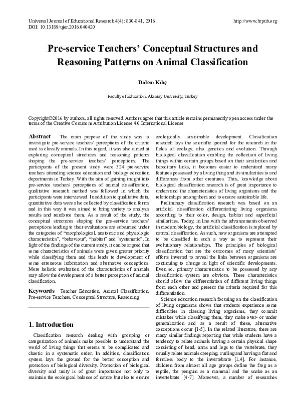 (PDF) Pre-service Teachers' Conceptual Structures and Reasoning ...